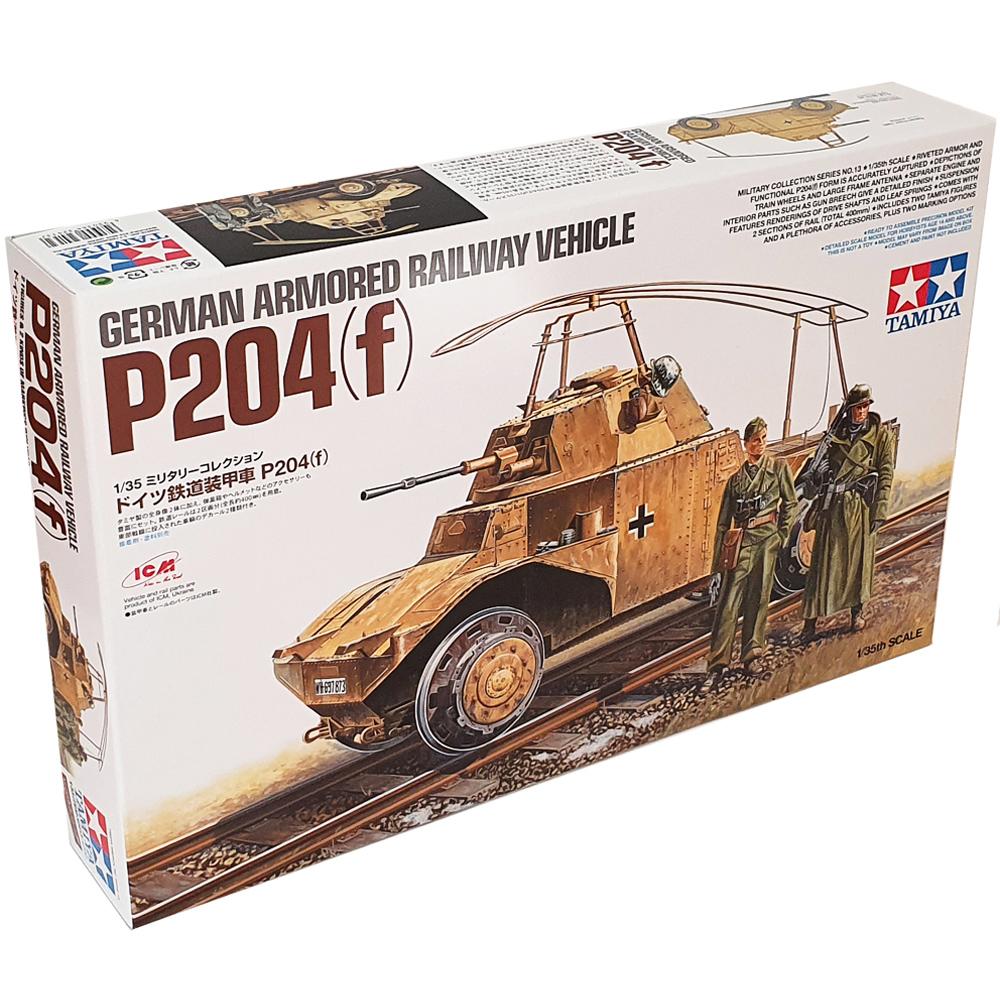 Tamiya P204 (f) German Armored Railway Vehicle Model Kit (Scale 1:35)