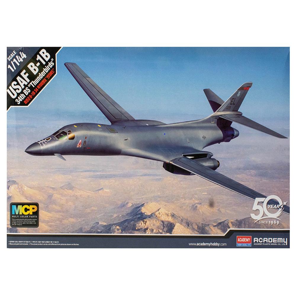 Academy USAF B-1B 34th BS "Thunderbirds" Aircraft Model Kit (Scale 1:144)