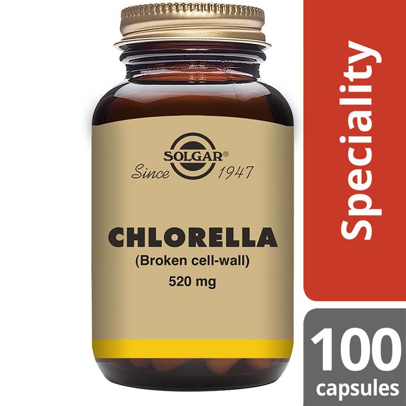 Solgar Chlorella 520mg 100 Vegetable CAPSULES