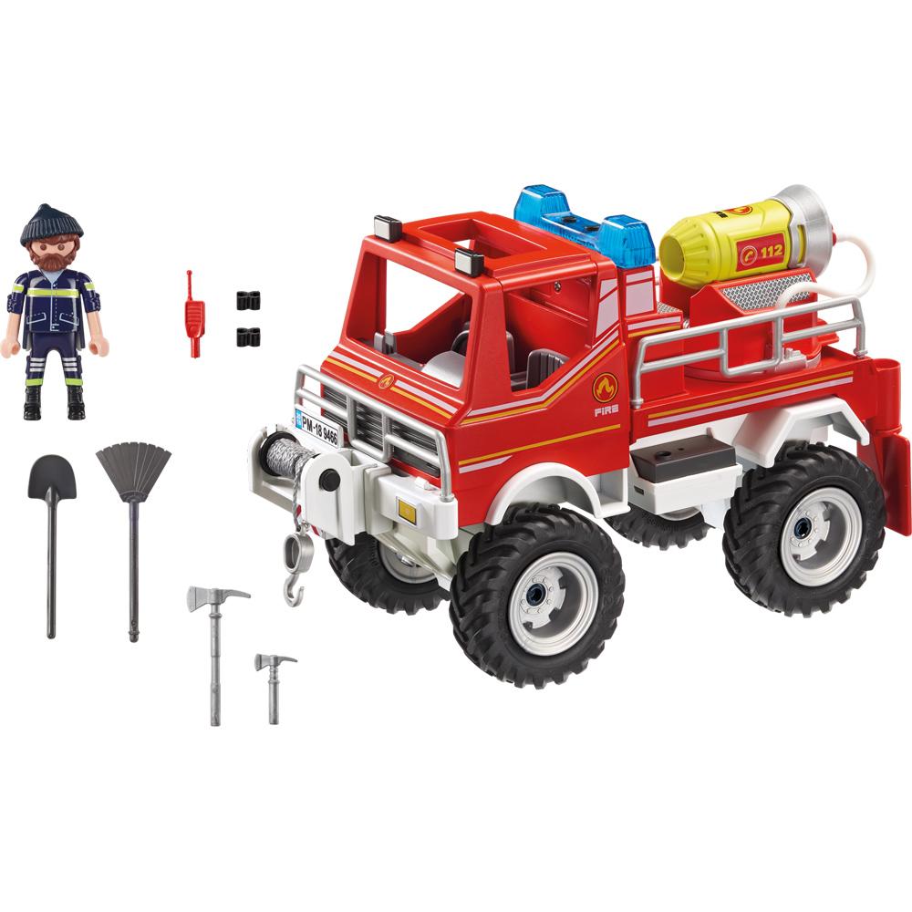 Playmobil City Action Fire Truck with Off-Road Tyres & Cable Winch