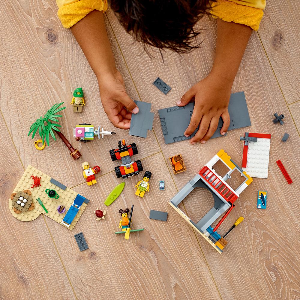 LEGO City Beach Lifeguard Station Building Set 211 Piece for Ages 5+