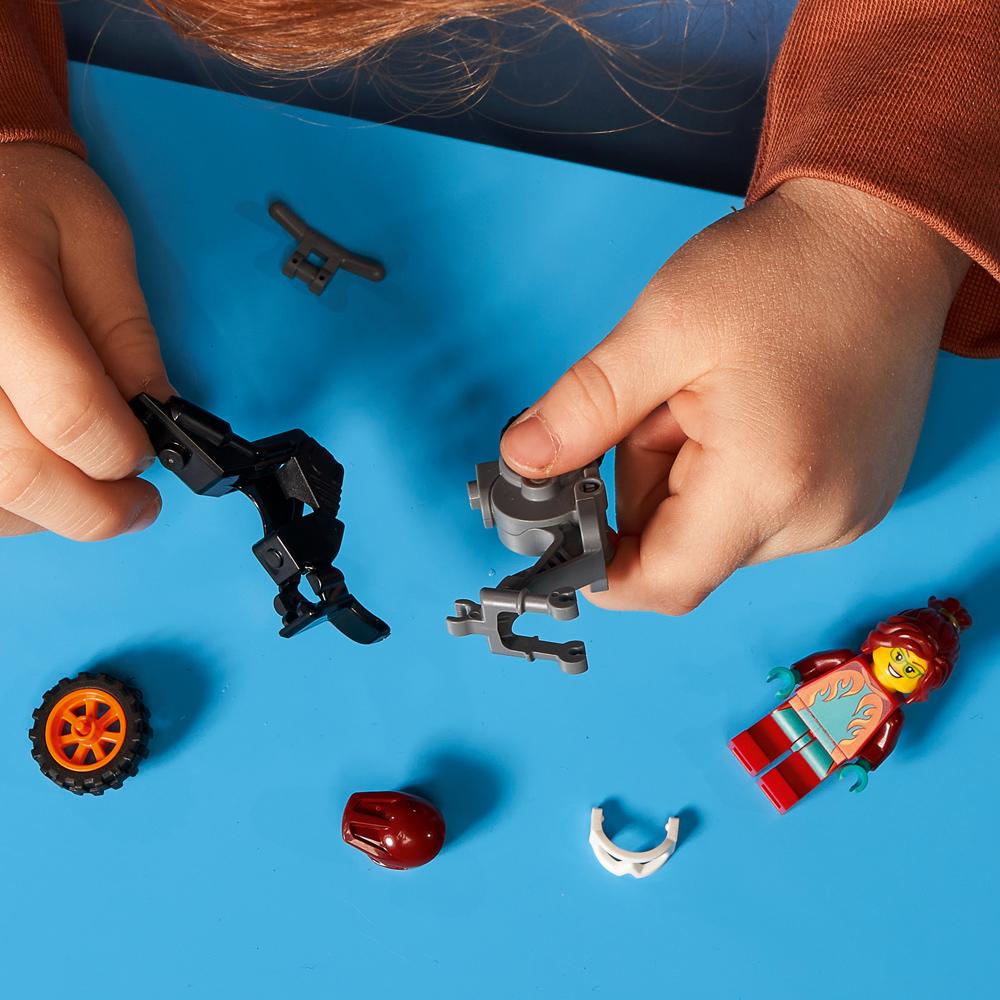 LEGO City Fire Stunt Bike Building Set with Freya Minifigure for Ages 5+