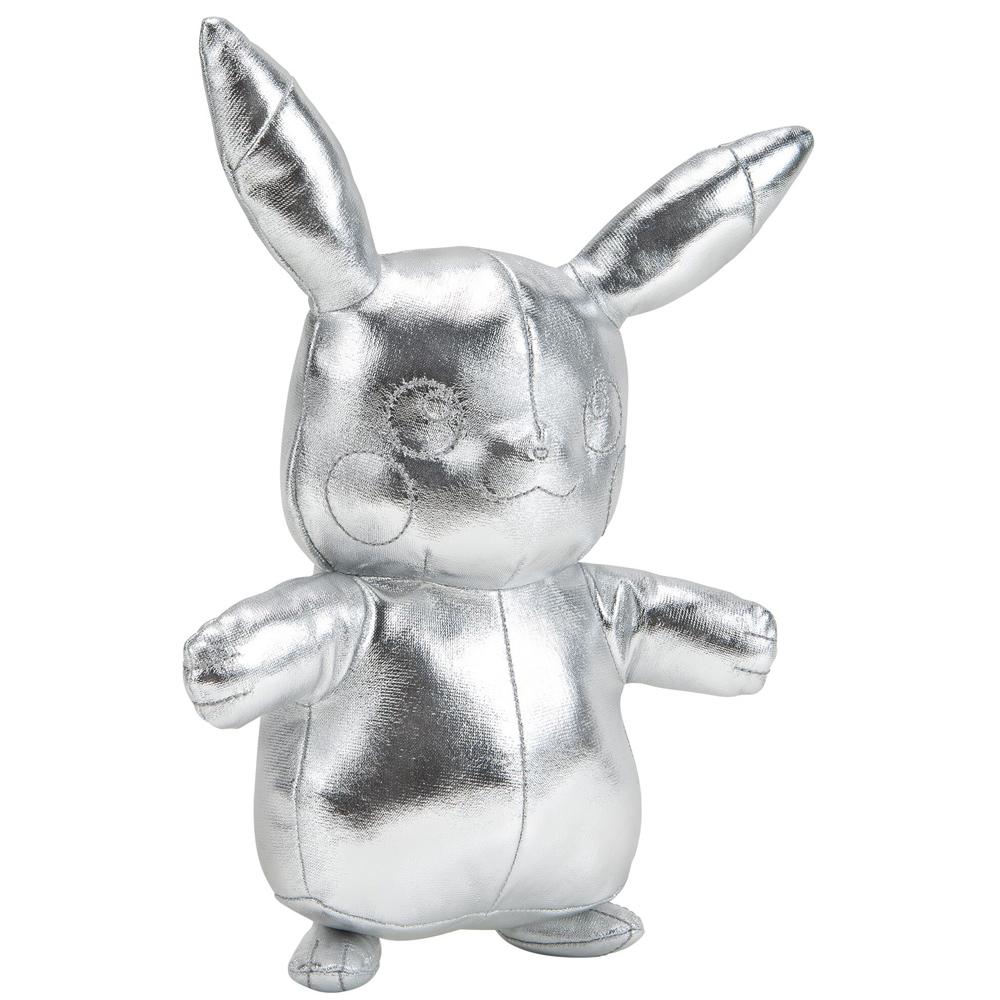 Pokémon 25th Anniversary Celebration Silver PIKACHU 8" Plush Soft Toy