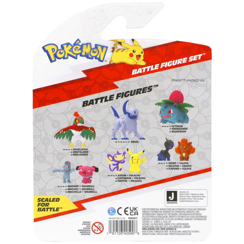 Pokemon Battle Figure Set Dreepy Growlithe and Lucario 3 Pack for Ages 4+