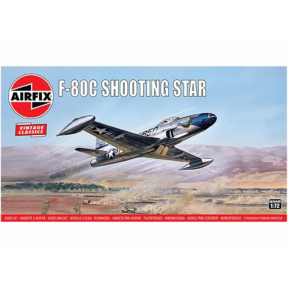 Airfix F80C Shooting Star Military Aircraft Vintage Classic Model Kit Scale 1:72