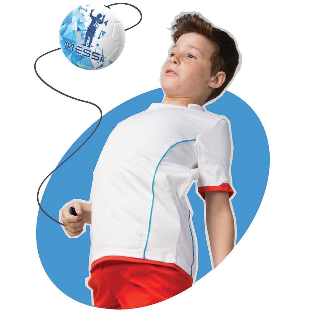 Messi Training System Soft Touch Football Size 2 with Cord in White