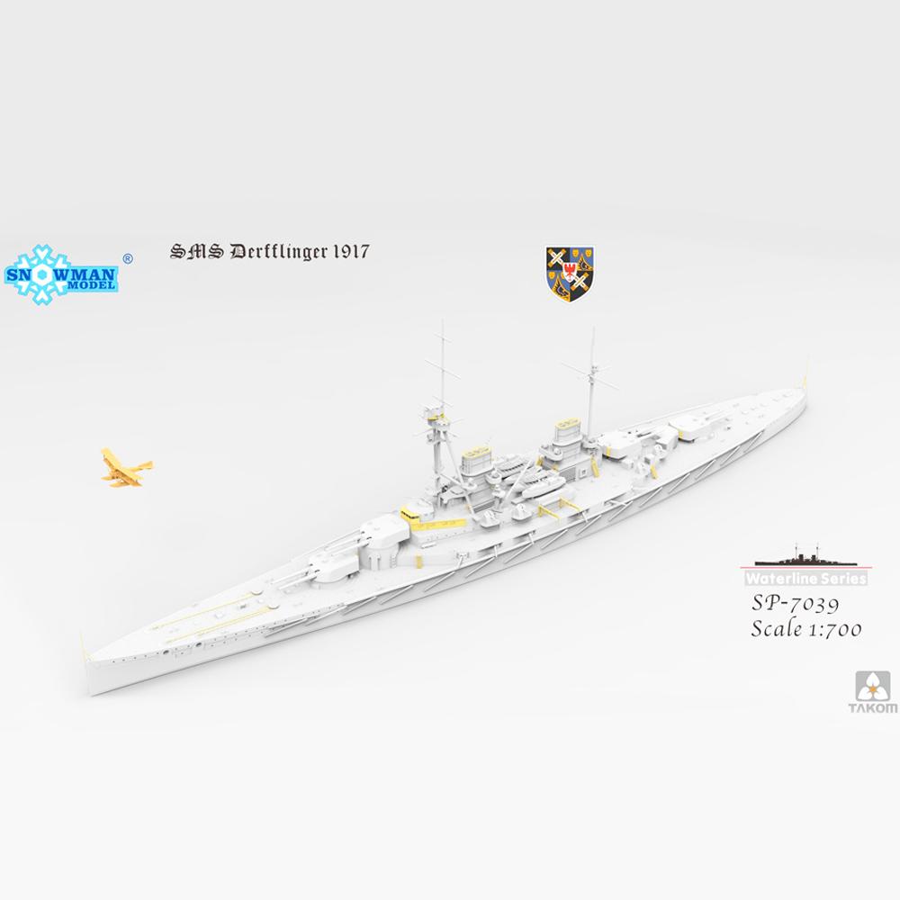 Takom SMS Derfflinger 1917 Waterline Warship German Military Model Kit ...
