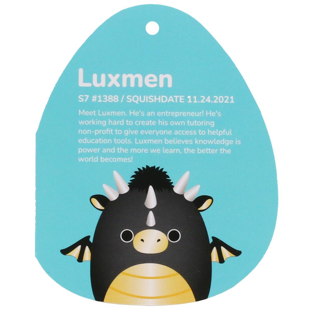 Squishmallows LUXMEN The Dragon 7.5 Inch Tall Plush Soft Toy for Ages 3+