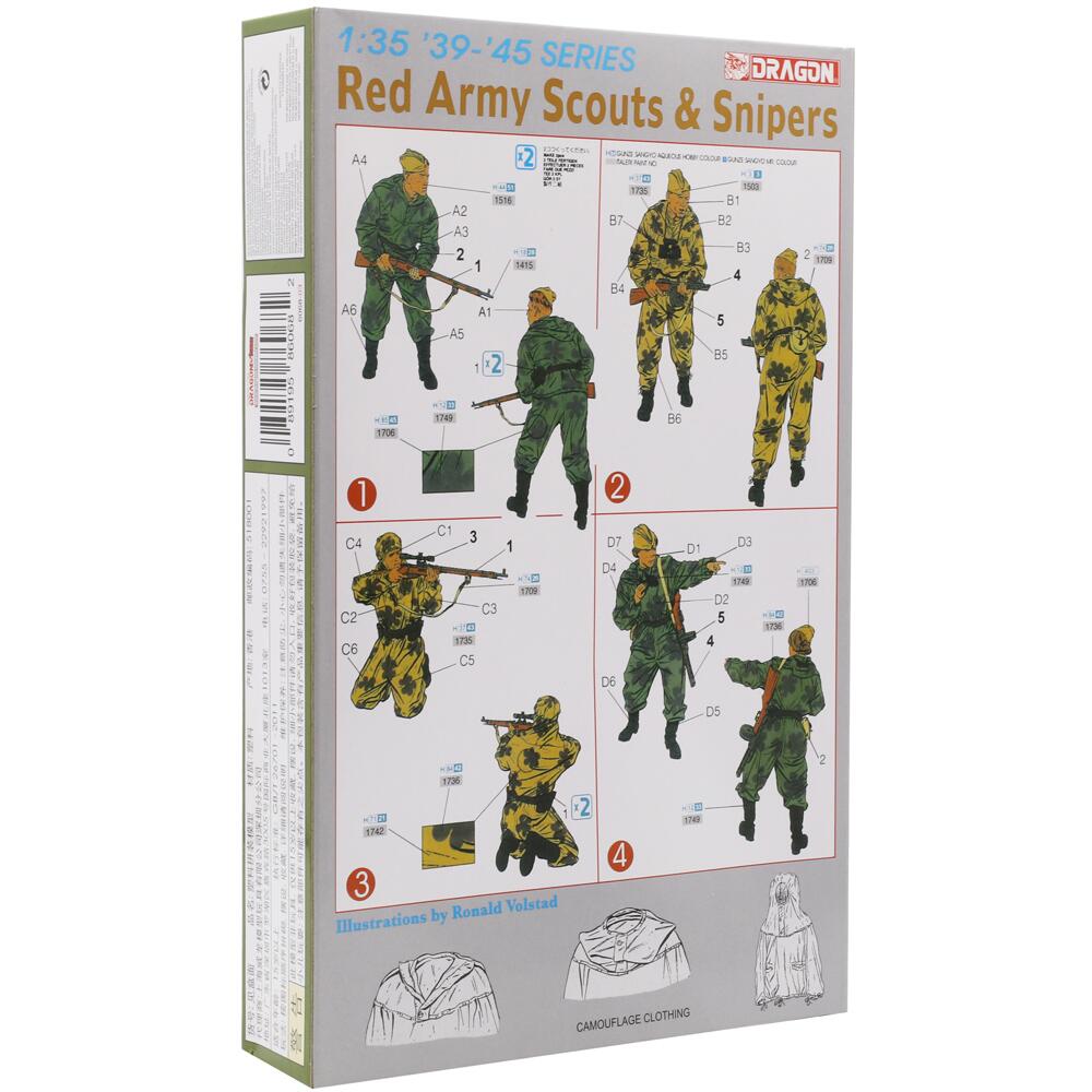 Dragon Red Army Scouts and Snipers WWII Model Kit 1:35 Scale