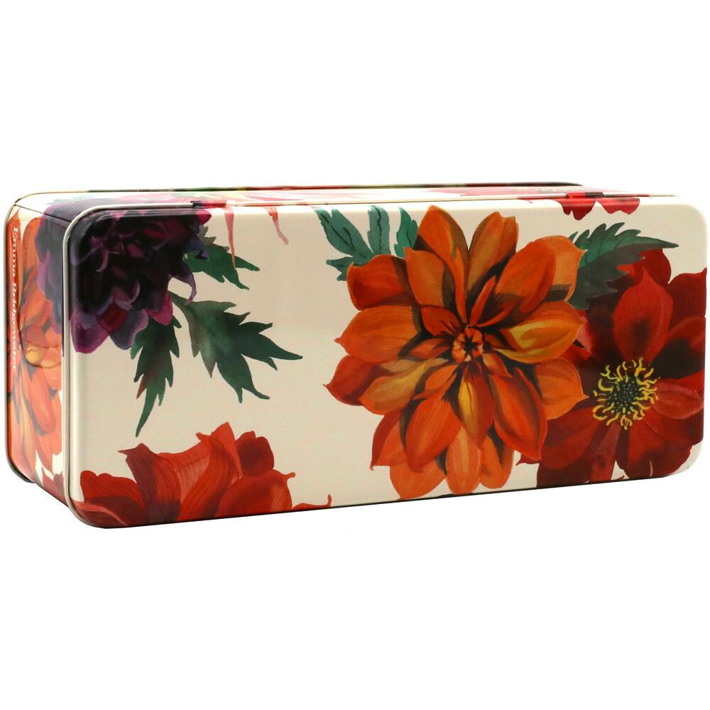 Emma Bridgewater Flowers Long Deep Rectangular Storage Tin with Hinged Lid