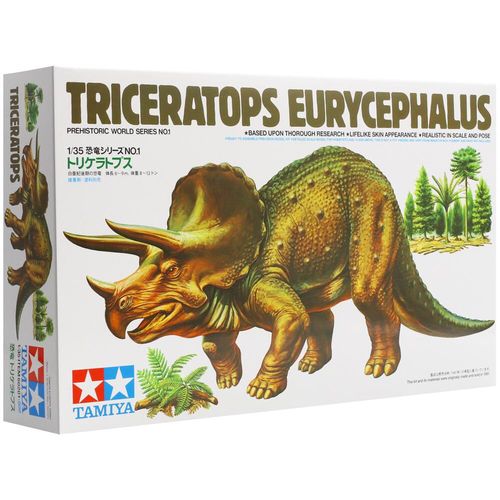 Tamiya Triceratops Eurycephalus Dinosaur Model Kit Scale 1/35