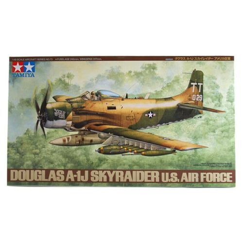 Tamiya Douglas A-1J Skyraider Aircraft US Air Force Model Kit 61073 ...