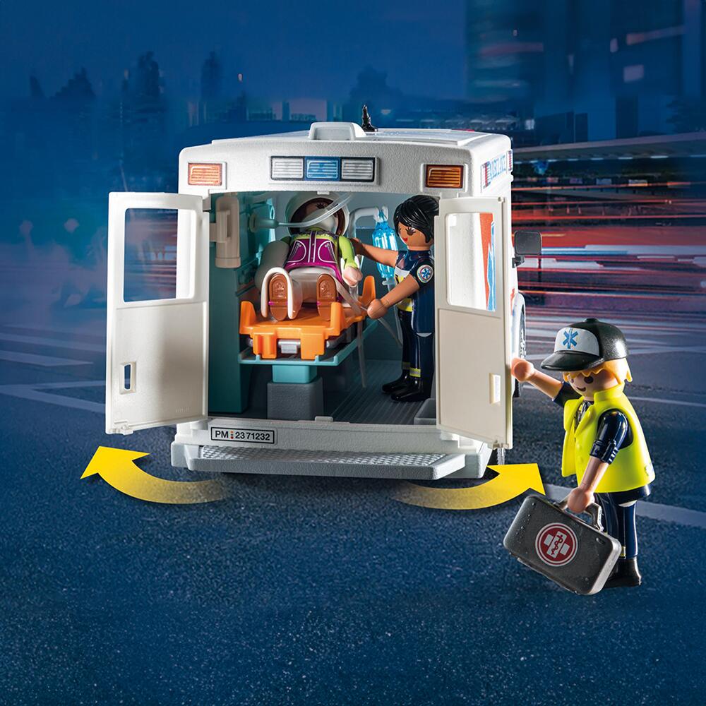 Playmobil City Action Ambulance Vehicle Playset with Figures & Accessories