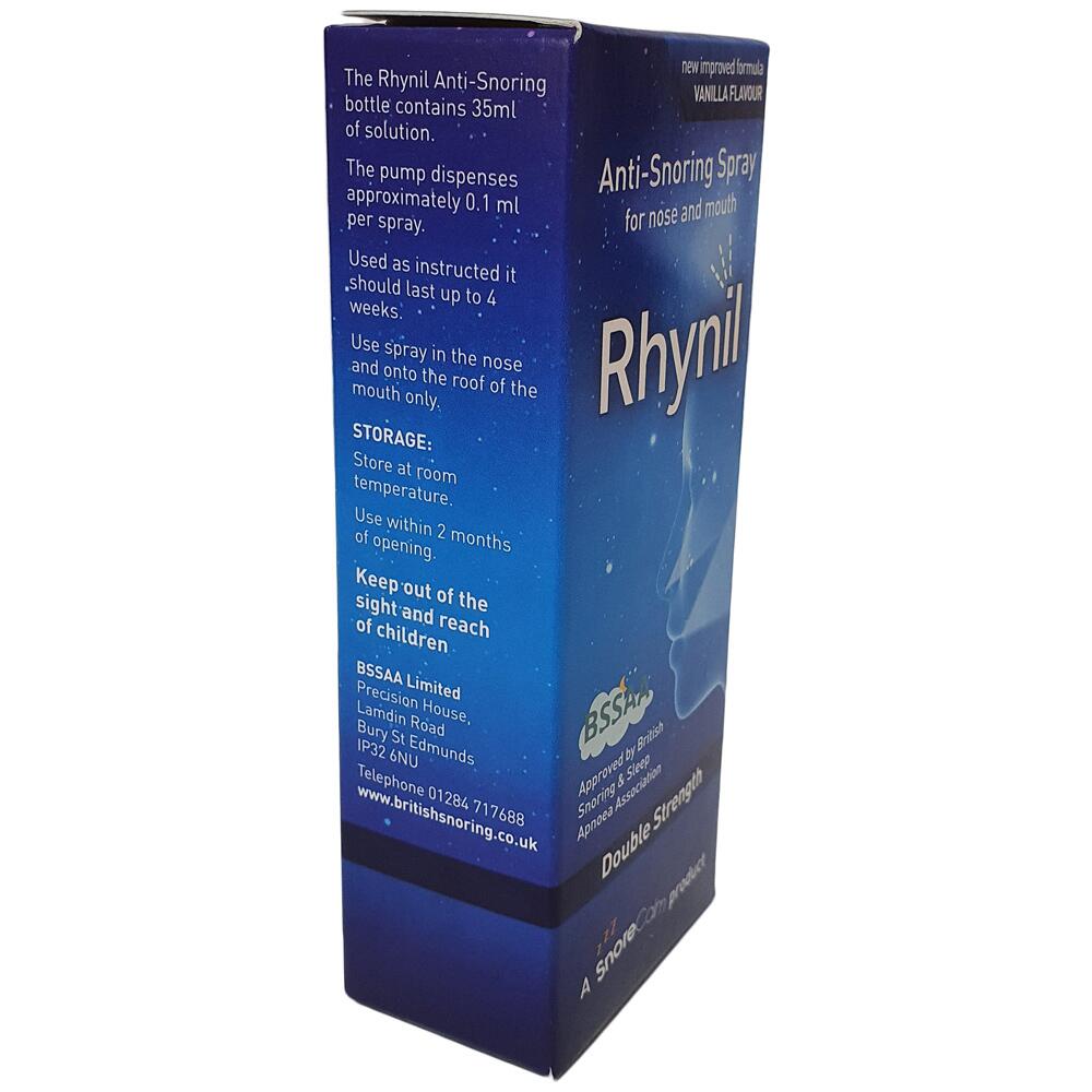 Rhynil Anti-Snoring Spray Vanilla Flavour 35ml - DOUBLE STRENGTH
