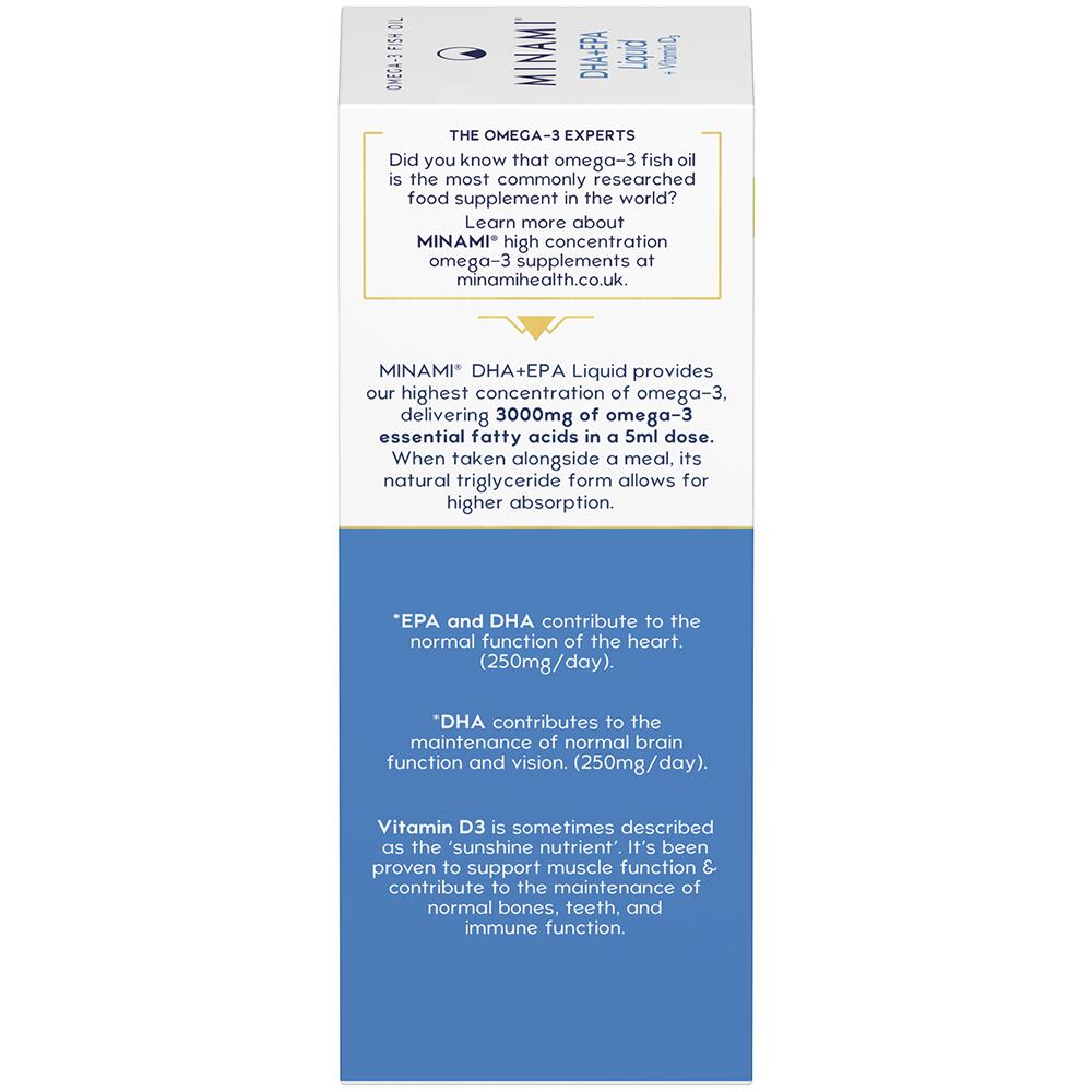MINAMI Omega-3 Fish Oil DHA+EPA Liquid with Vitamin D3 150ml