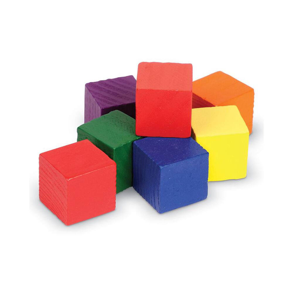 Learning Resources 25cm Wooden Colour Cubes Set of 102