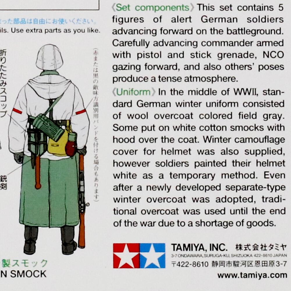 Tamiya German Assault Infantry Winter Gear Figures WWII Military ...