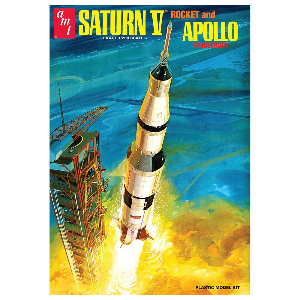 AMT Saturn V Rocket and Apollo Spacecraft Model Kit Scale 1:200
