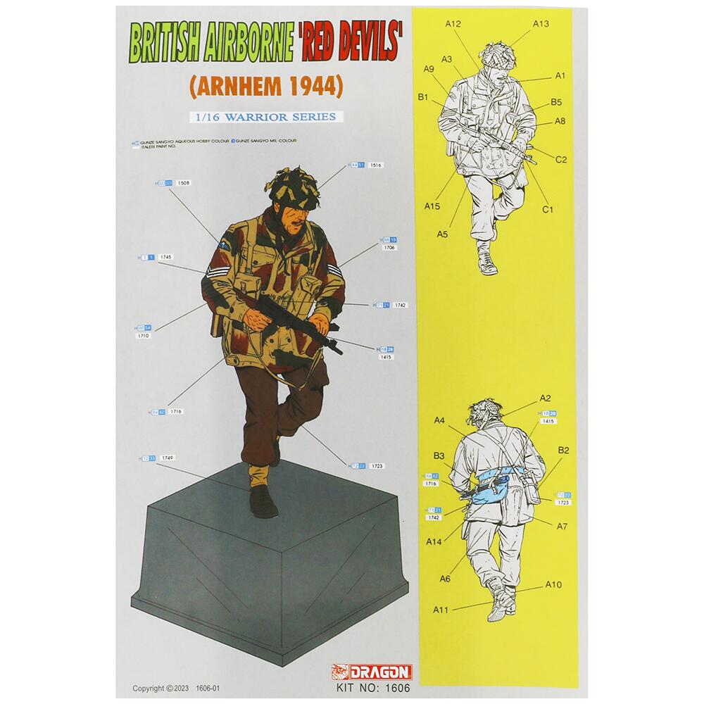 Dragon British Airborne Red Devils Arnhem 1944 Figure Model Kit Scale 1:16