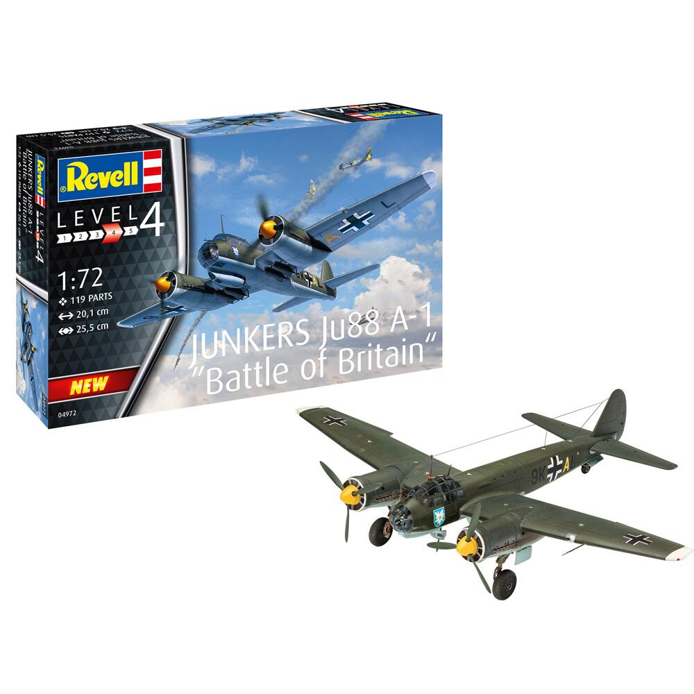 Revell Junkers Ju-88 A1 Battle of Britain Model Kit 04972 Scale 1:72