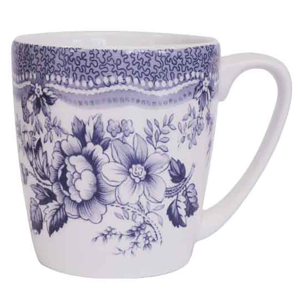 Queens Blue Story Tonquin Acorn Shape Fine China Mug 300ml