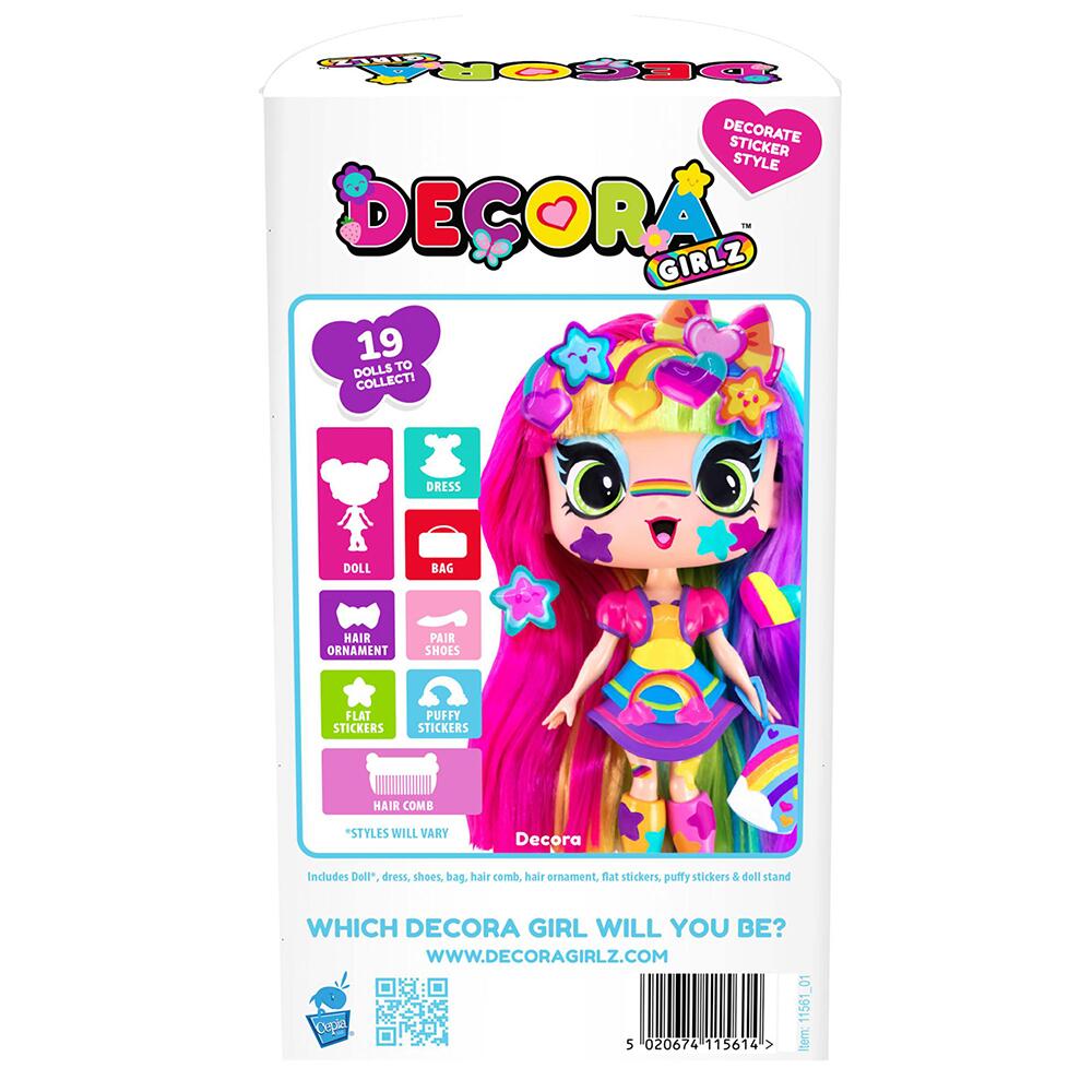 Decora Girlz Sticker 'N Style Doll Set DECORA