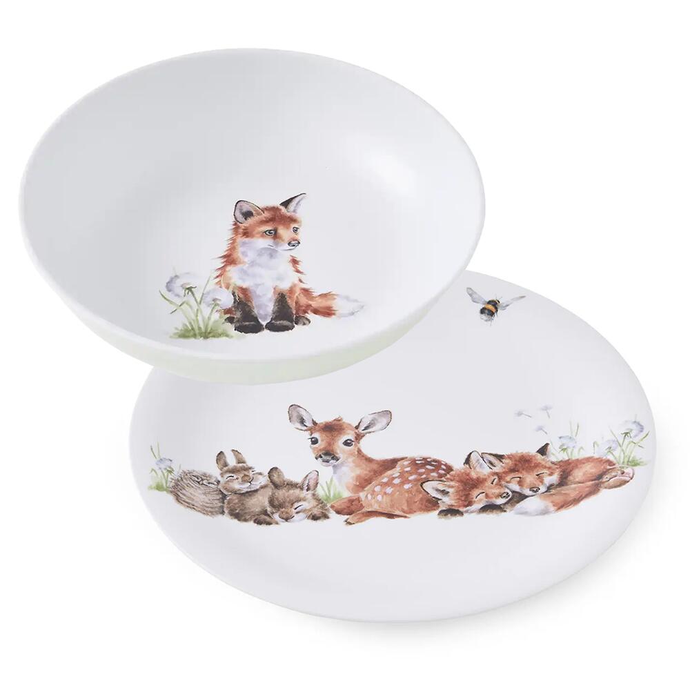 Royal Worcester Wrendale Designs Little Wren Plate & Bowl Set