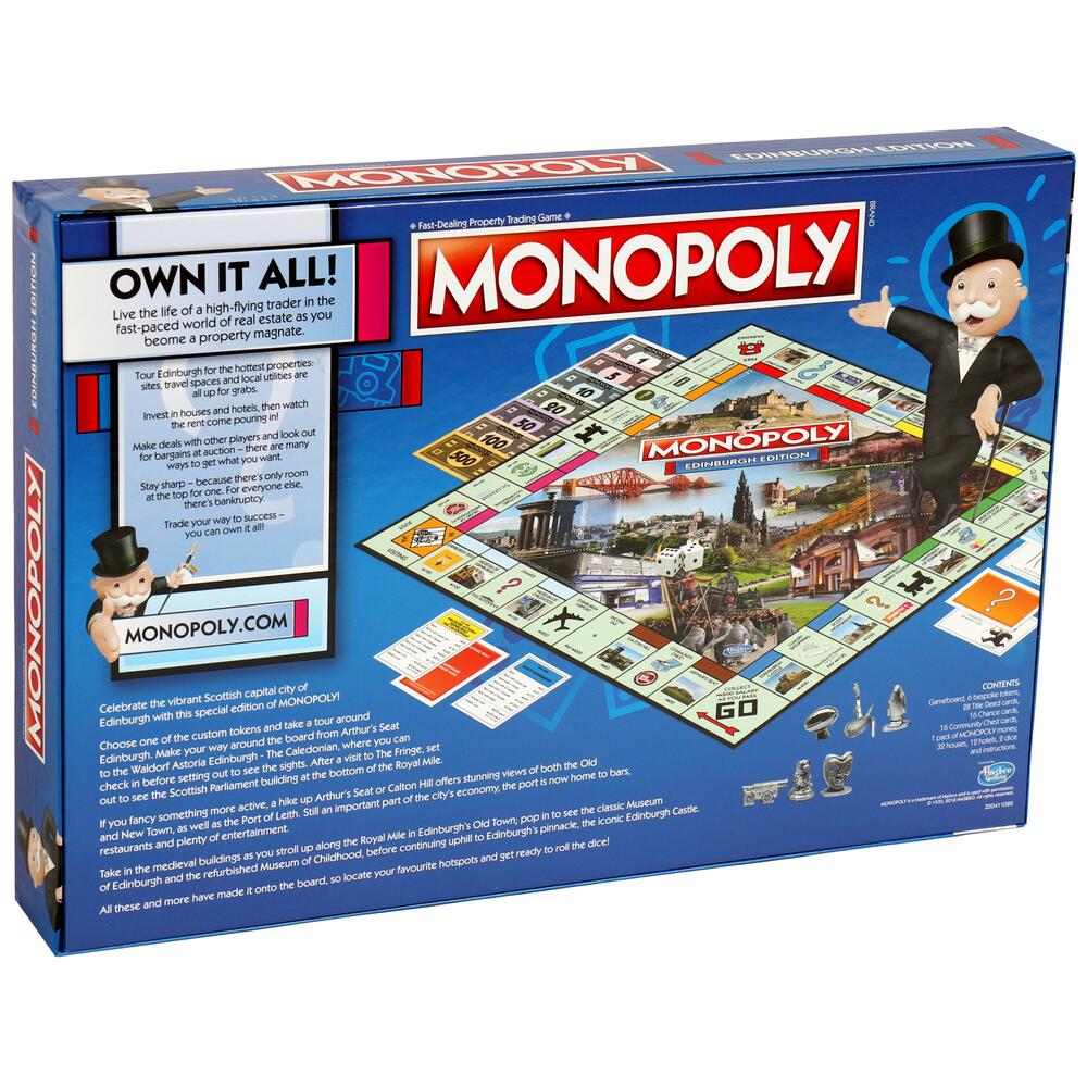 Monopoly Edinburgh Edition Board Game 2 to 6 Players Ages 8+