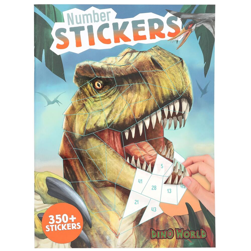 Depesche Dino World Sticker by Numbers Book