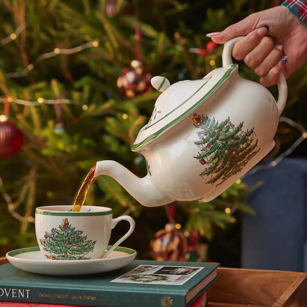 Spode Christmas Tree Porcelain Teapot 1.28L