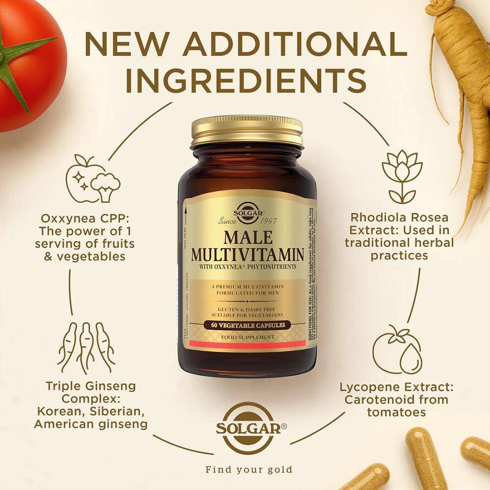 Solgar Male Multivitamin 60 Vegetable Capsules