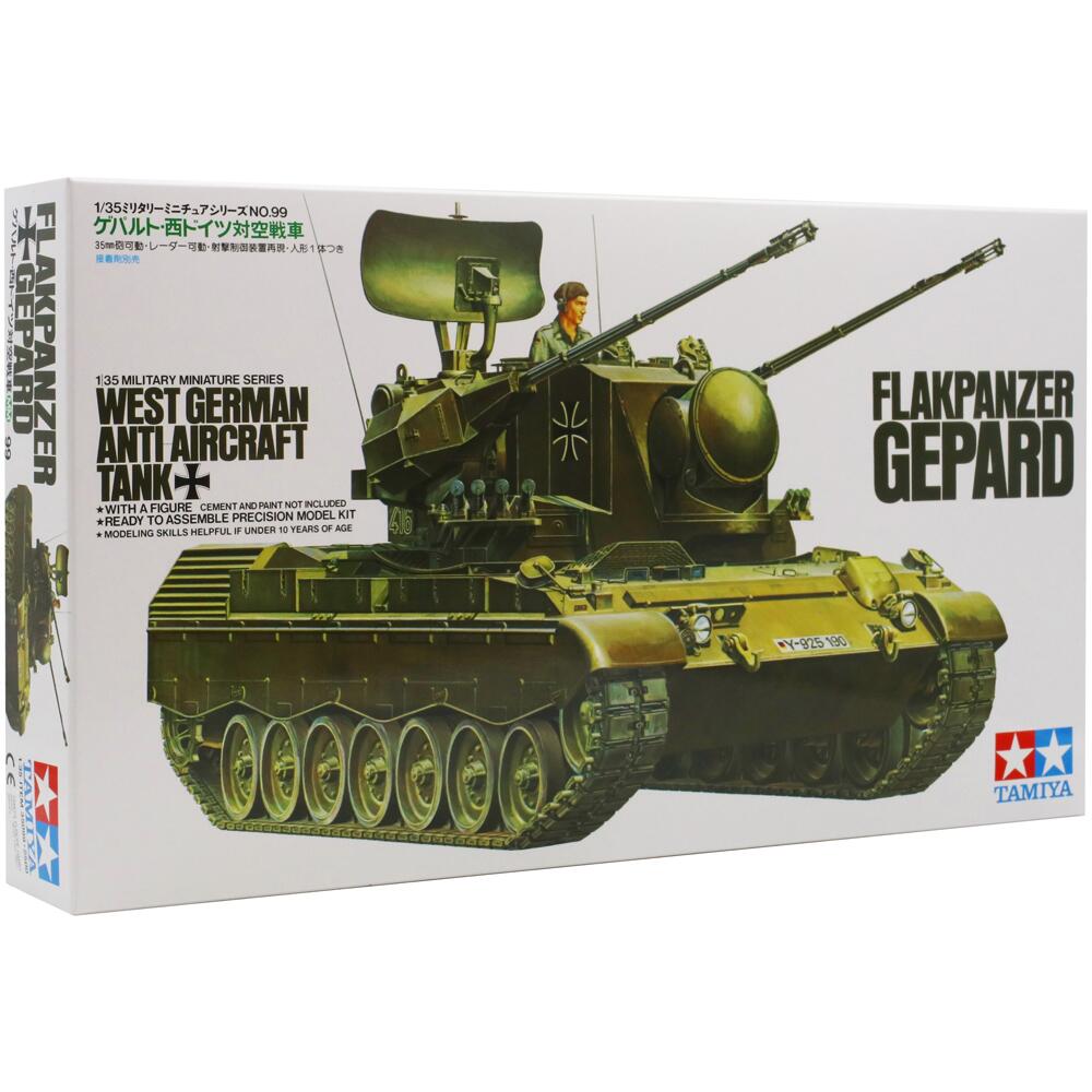 Tamiya Flakpanzer Gepard Tank Plastic Model Kit Scale 1/35