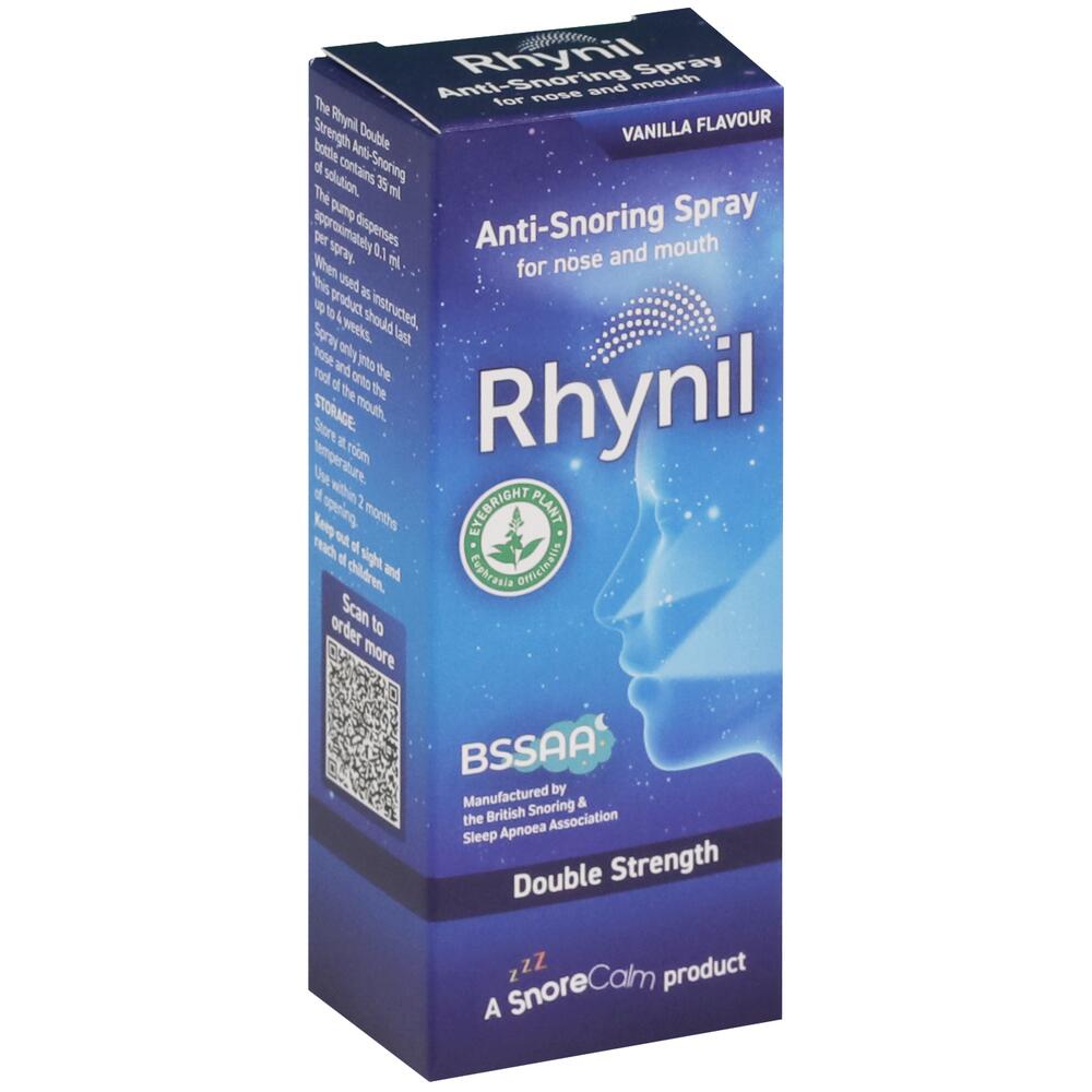Rhynil Anti-Snoring Spray Vanilla Flavour 35ml - DOUBLE STRENGTH