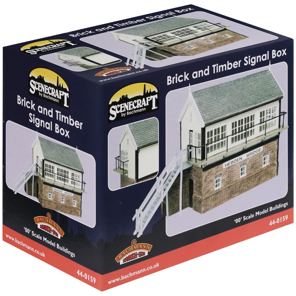 Scenecraft Brick and Timber Signal Box for Model Railways OO Gauge