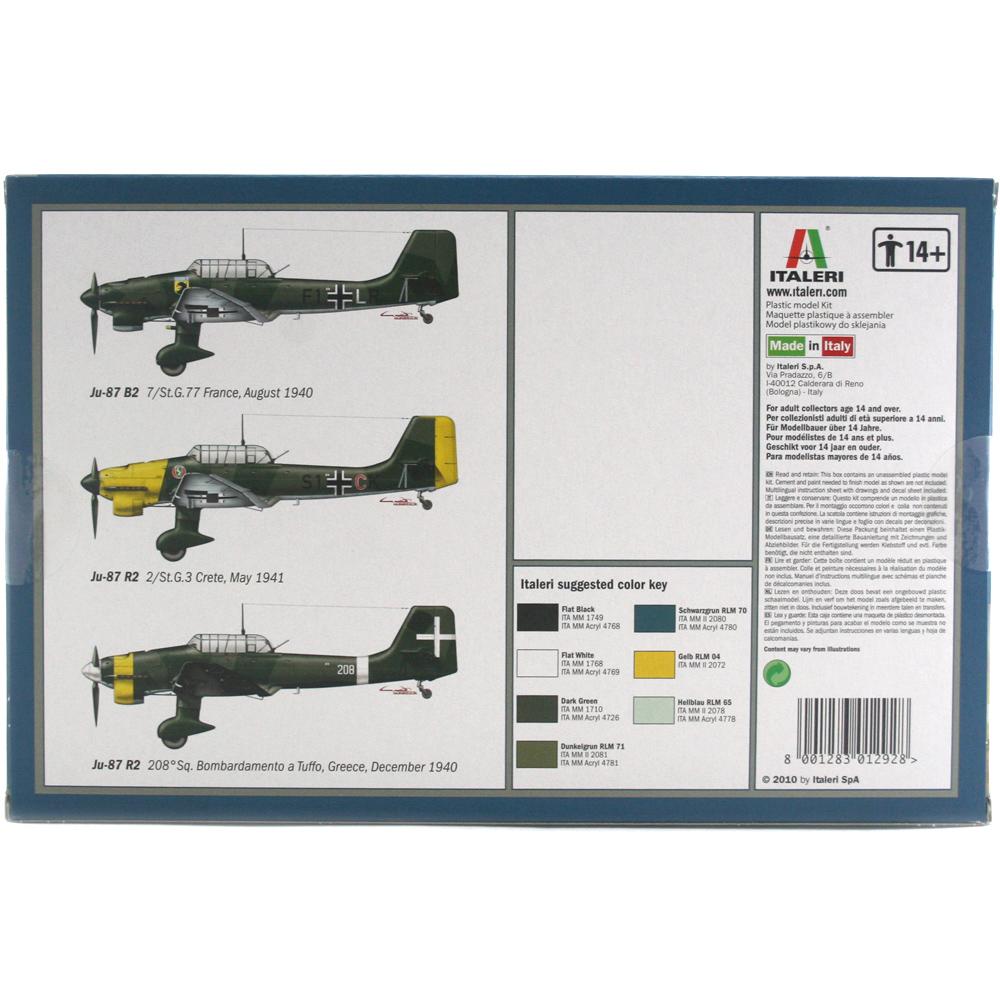 Italeri Ju-87 B2/R2 Stuka Model Set Scale 172