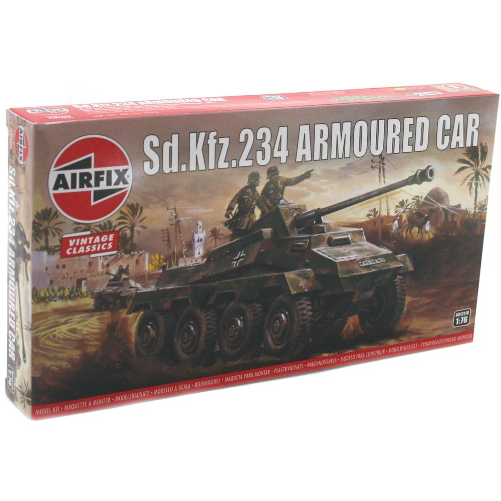 Airfix Vintage Classics Sd.Kfz.234 Armoured Car Model Kit (Scale 1:76)
