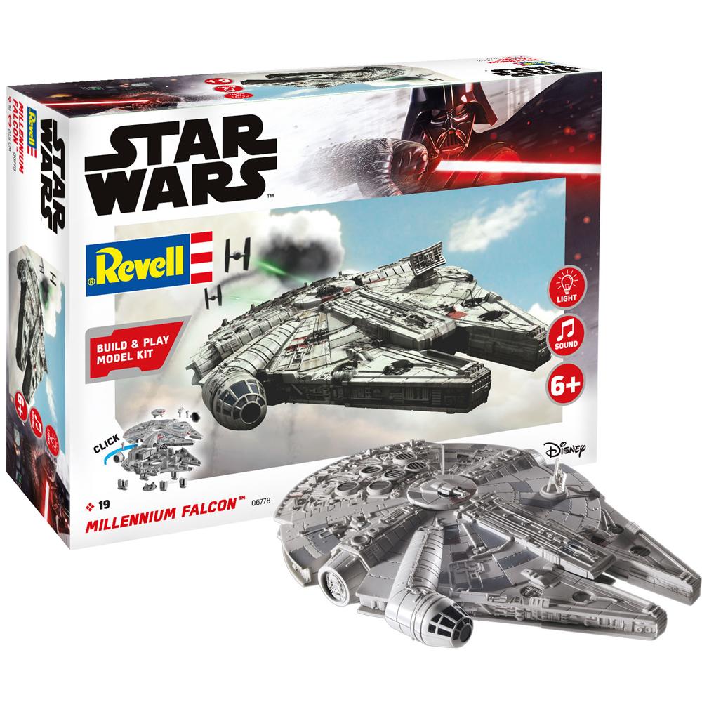 Revell Star Wars Build & Play Millennium Falcon Model Kit (Level 1 ...