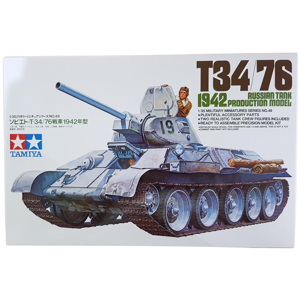 Tamiya 1942 T34/76 Russian Tank Model Kit (Scale 1:35)