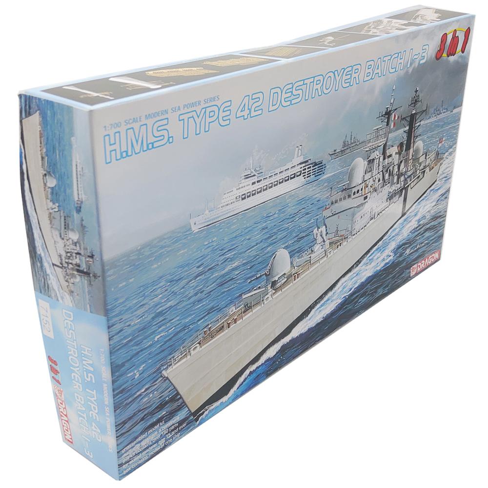 Dragon H.M.S. Type 42 Destroyer 3 in 1 Model Kit Scale 1/700