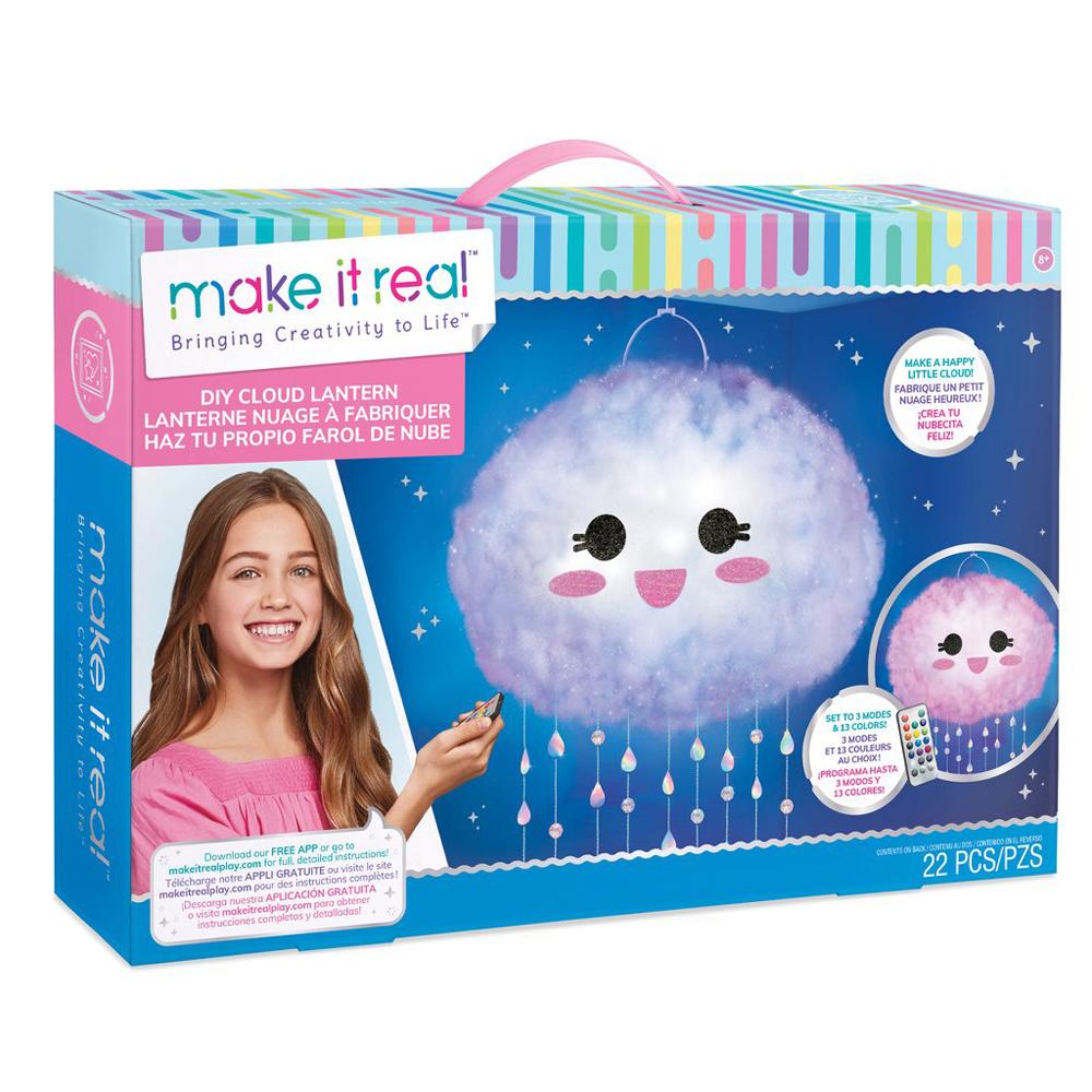 Make It Real DIY Cloud Lantern Creative Art Set with LED Colour Lights ...