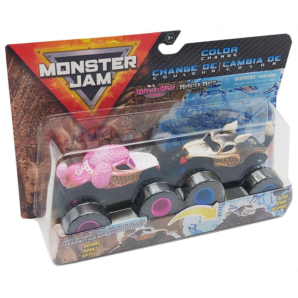 Monster Jam Color Change Die-Cast Monster Truck MONSTER MUTT POODLE & HUSKY