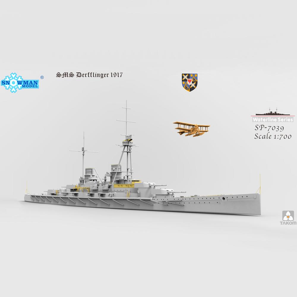 Takom SMS Derfflinger 1917 Waterline Warship German Military Model Kit ...