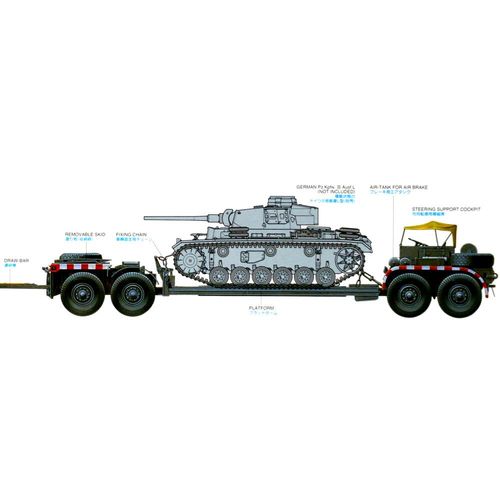 Tamiya German FAMO & Sd.Ah.116 Half-Track+ Tank Transporter Model Kit ...