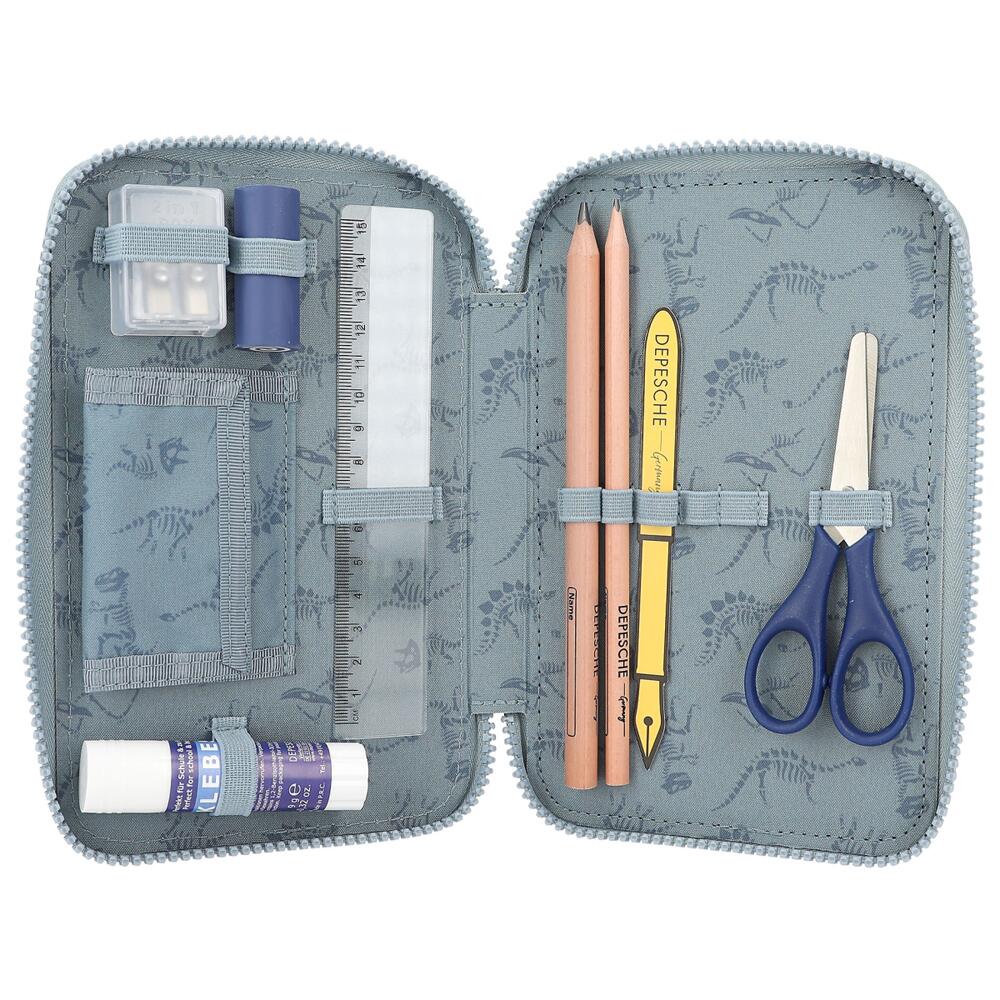 Depesche Dino World Triple Tier Pencil Case with Stationery and LED T ...
