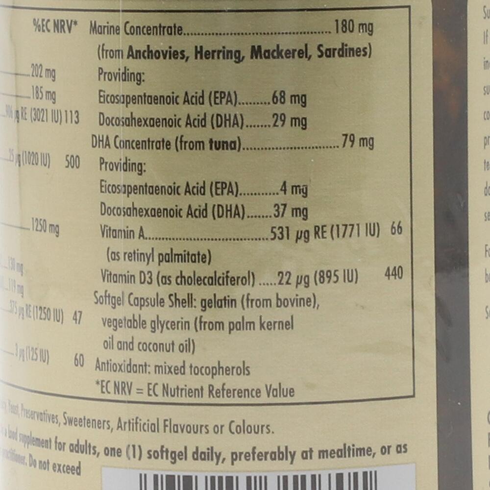 Solgar Super Cod Liver Oil Complex with EPA DHA Vitamin A and D 60 Softgels