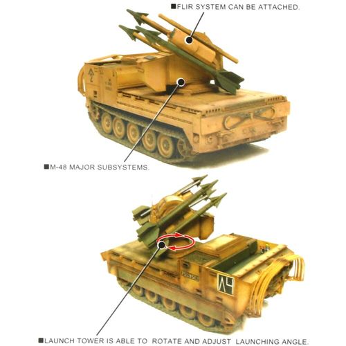 AFV Club M730A1 Chaparral Air Defense Missile System Military Vehicle ...