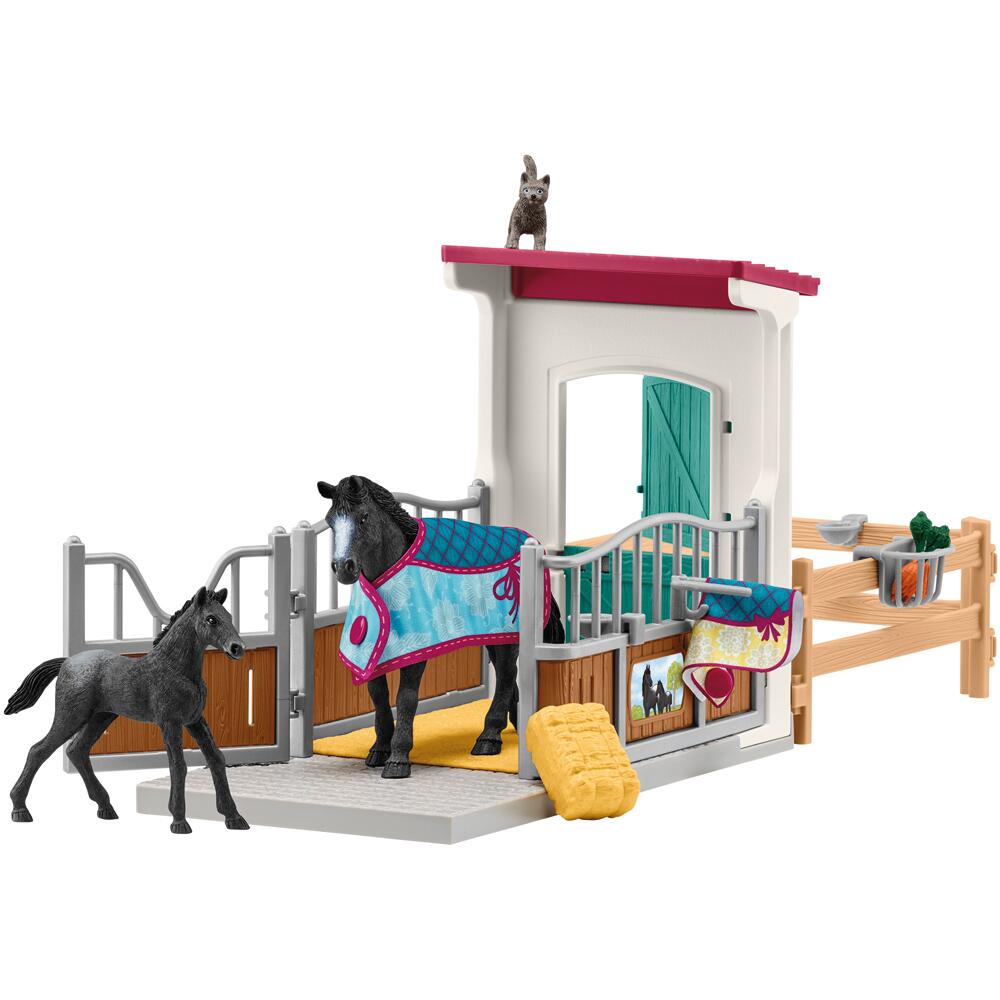 Schleich Horse Club Horse Box with Mare and Foal Figure Playset