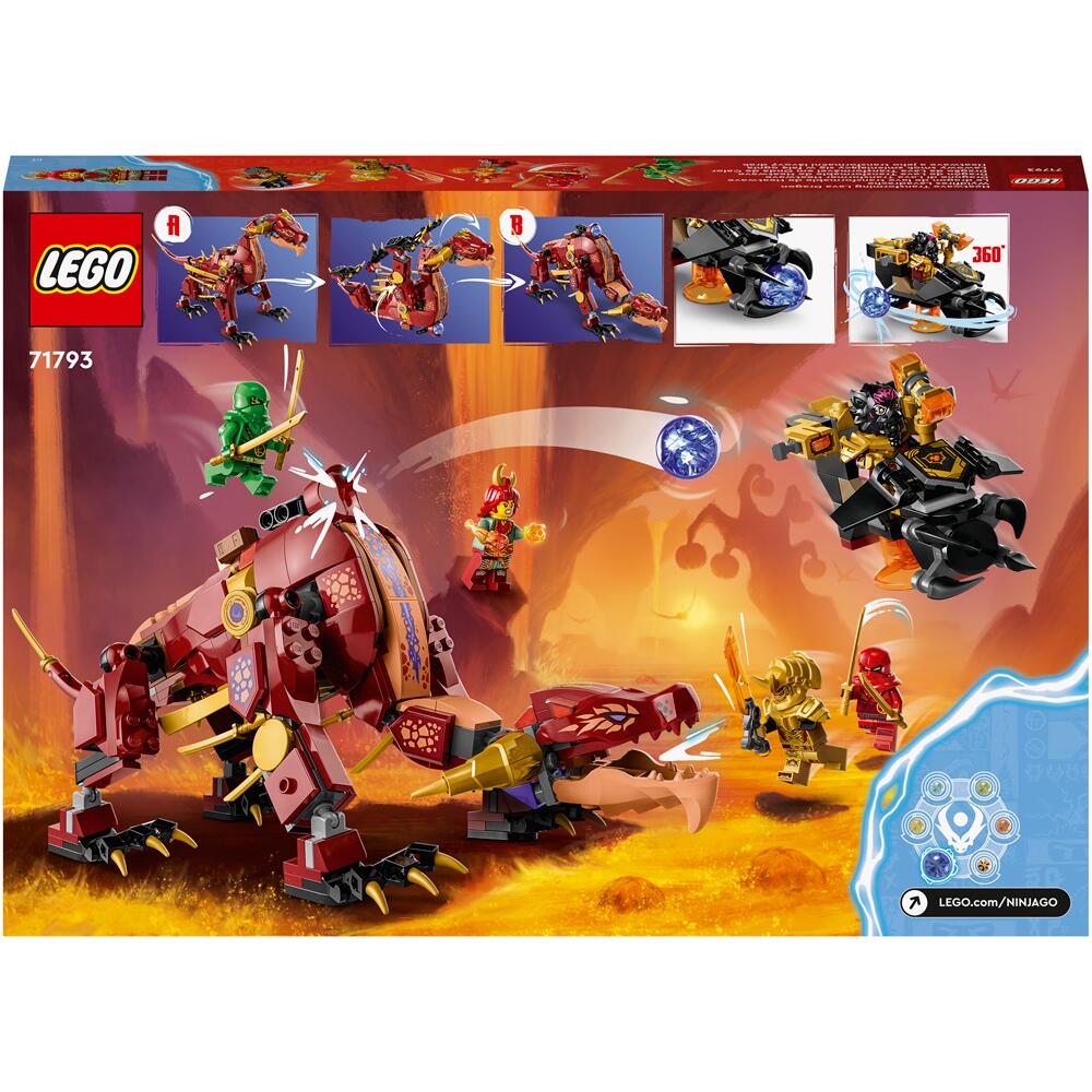 LEGO Ninjago Heatwave Transforming Lava Dragon 479 Piece Set 71793