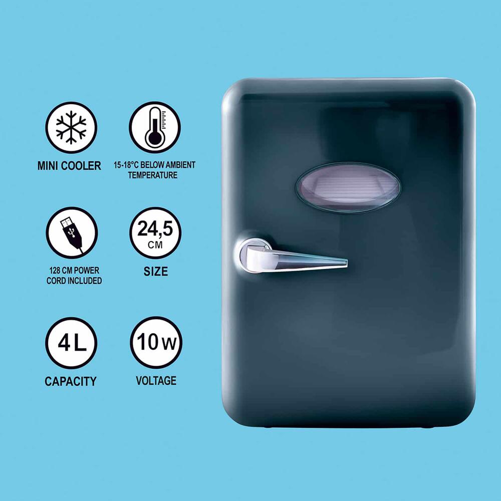 So Chill Mini Fridge Cooler 10W USB Power 4 Litre Capacity BLACK