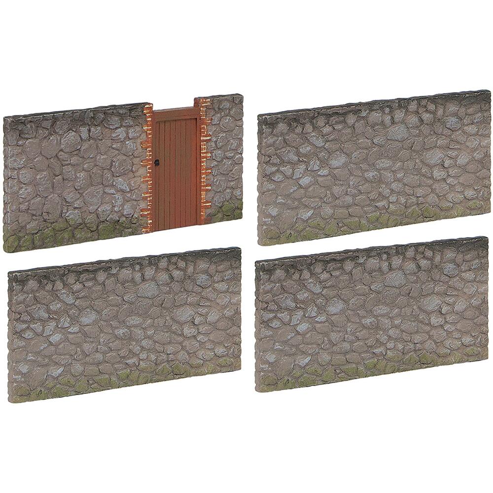 Scenecraft Graham Farish Low Relief Urban Stone Walling N Gauge Set of 4